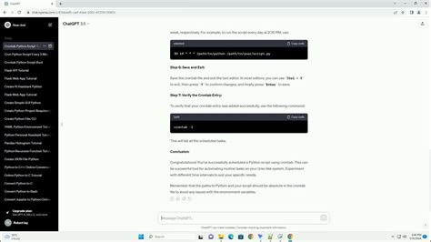 crontab to run python script youtube