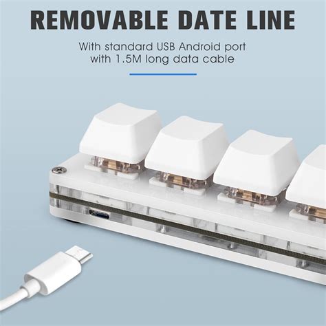 Snapklik Com Ecarke Mini 4 Key OSU Keypad Hotswap One Handed Keypad Mechanical Gaming Keyboard