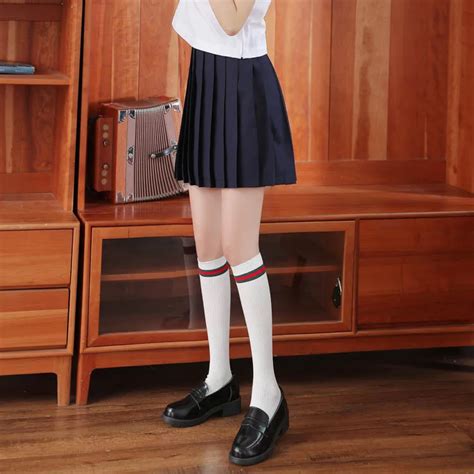Quentin Dropshipping Custom Cotton Knee High White Black Women Socks