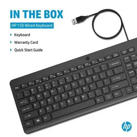 Hp 150 Wired Keyboard At Rs 629 Piece Hp Computer Keyboard In Gurugram Id 2852301653912