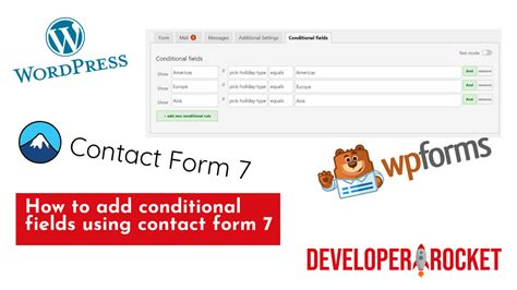 How To Add Conditional Fields Using Contact Form 7 Developer Rocket