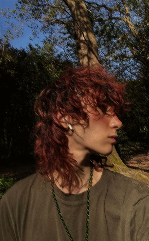 Dyed Hair Red Hair Mullet Dyed Mullet Curly Mullet Curly Hair Emo