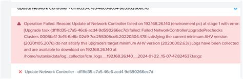 Getting Error During Upgrade Process Nutanix Community
