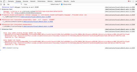 Extension Host Terminated Unexpectedly In Vs Code Insiders 1310 · Issue 250 · Ritwickdey