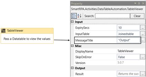 Datatable Automation Table Viewer Robility Docs