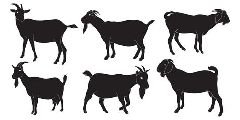 Goat Silhouette Vector Art Icons And Graphics For Free Download