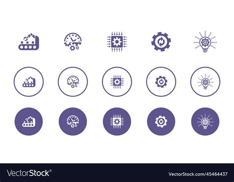 Automation Productivity Technology Process Vector Image