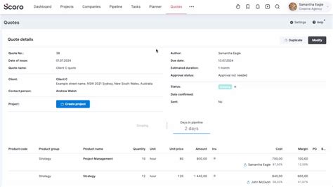 Creating A Quote Scoro Help Center