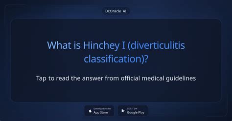 What Is Hinchey I Diverticulitis Classification