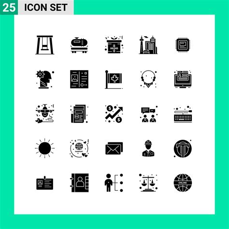 25 Creative Icons Modern Signs And Symbols Of Computer Cpu Box Palace Building Editable Vector