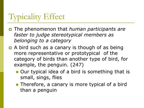 Ppt Prototypes And The Typicality Effect Powerpoint Presentation