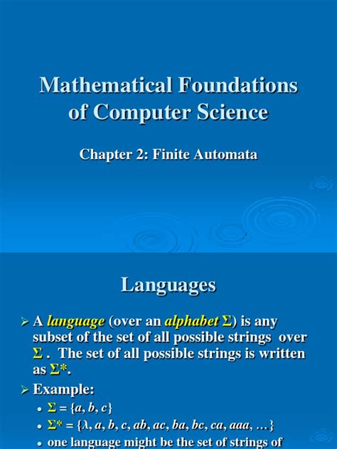 finite automata pdf automata theory theory of computation