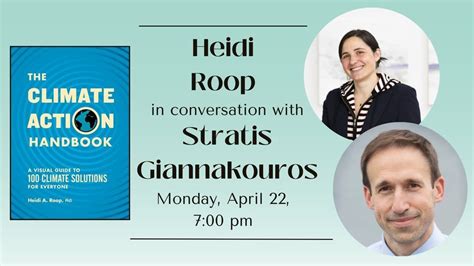 Heidi Roop In Conversation With Stratis Giannakouros Earth Day Event