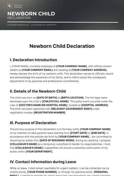 Free Declaration Templates To Edit Online