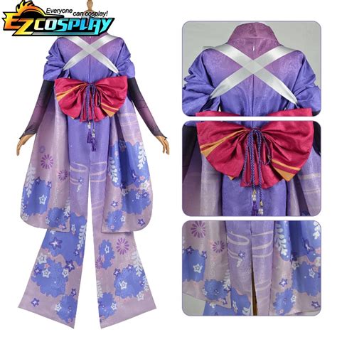 Genshin Impact Raiden Ei Beelzebul Full Kimono Cosplay Costume Set