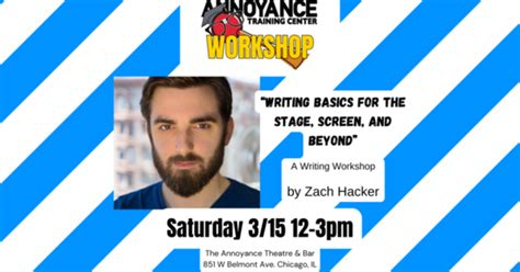 Class Writing Basics Workshop In Chicago At Annoyance Theatre