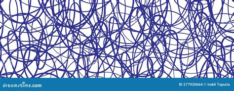 Abstract Messy Ink Pen Vector Background Hand Drawn Squiggle Backdrop Banner Stock Vector