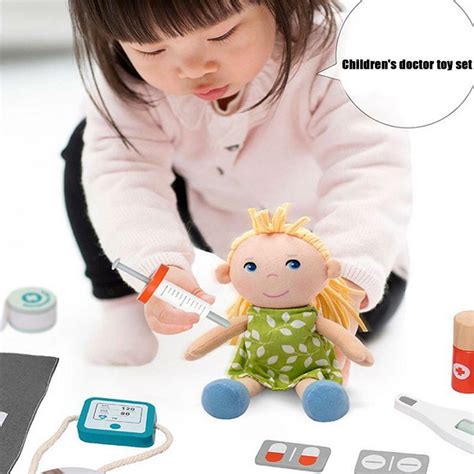 어린이 의사 놀이 세트 어린이 의사 장난감 세트 유치원 나무 조기 교육 장난감 몬테소리 역할 놀이 장난감 고급 학습용 역할 놀이