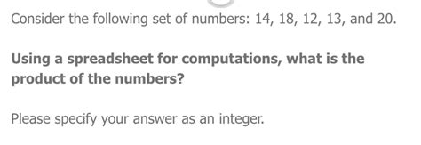 Solved Consider The Following Set Of Numbers 14 18 12 13 Chegg Com