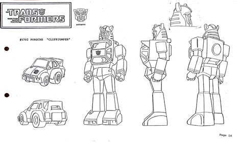 the sunbow marvel archive transformers 1984 main character model sheets