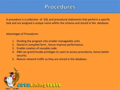 Oracle Procedures Ppt