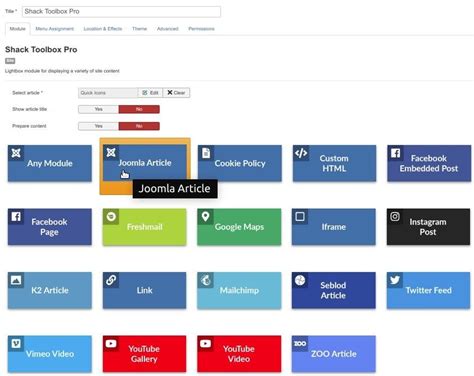 What Content Can Shack Toolbox Display Joomlashack