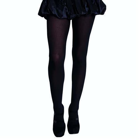 Black Opaque Tights Adult