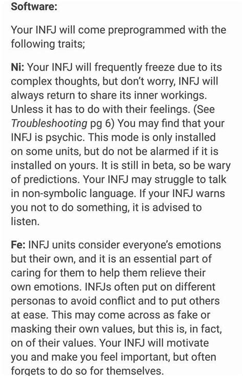 Your Infj Care And Handling User Guide And Manual 39 Infj