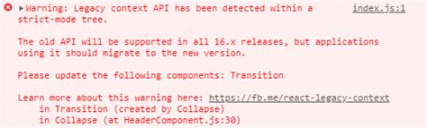 Warning Legacy Context Api Has Been Detected Within A Strict Mode Tree