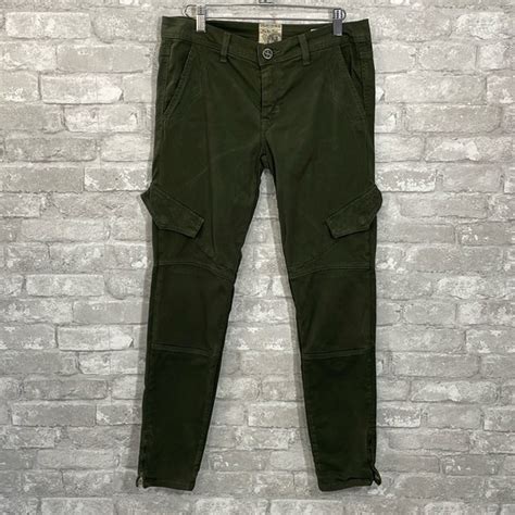 Dylan George Jeans Dylan George Olive Green Mary Skinny Cargo Jeans