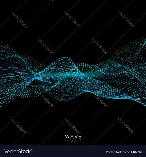 Flowing Particle Waves Royalty Free Vector Image