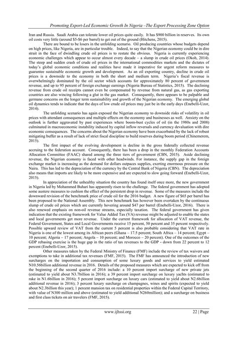 Promoting Export Led Economic Growth In Nigeria The Export Processing Zone Option Pdf