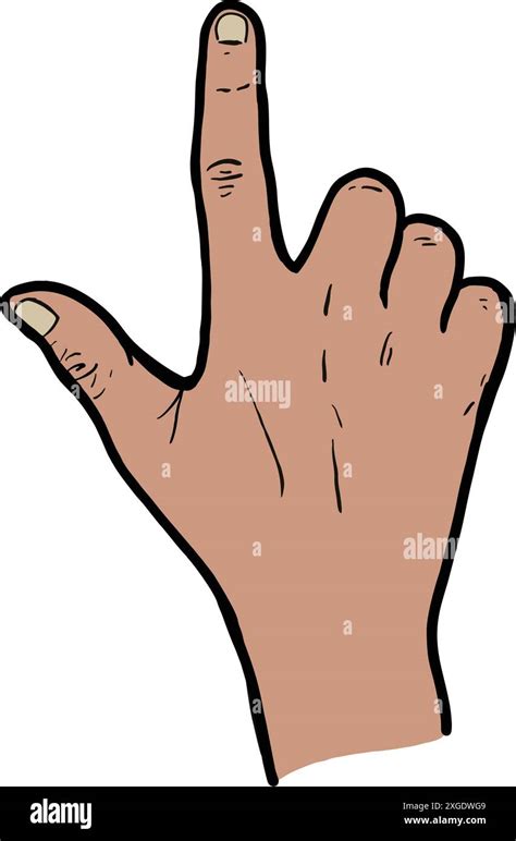hand with pointing index finger isolated vector icon touch point or click hand gesture clipart