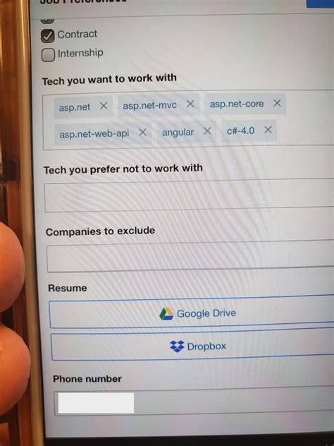 Stack Overflow Add Resume In Job Preferences From Iphone 6s Meta