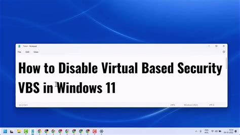 How To Disable Virtual Based Security Vbs In Windows 11 Youtube