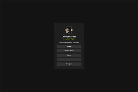 Frontend Mentor Social Links Profile Challenge With Flex And Css
