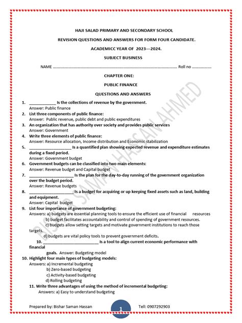 Business F4 Questions And Answers Pdf