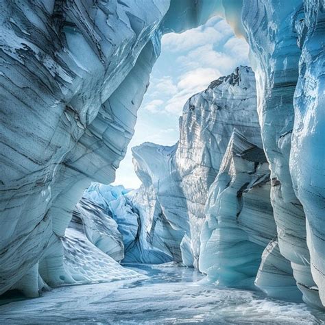 Explore The Geological Formations Of Glacial Valleys Carved By Ice Premium Ai Generated Image
