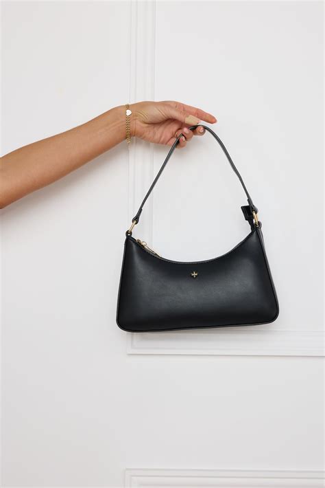 Josee Shoulder Bag Black Smooth Gold Hello Molly