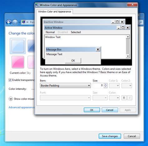 How To Reduce Window Border Size In Windows 8 Windows 7 And Windows Vista