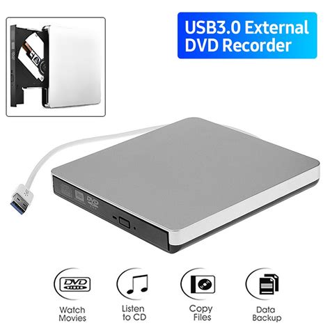 Usb 30 Ultra Thin External Optical Drive Cd Rw Dv Grandado