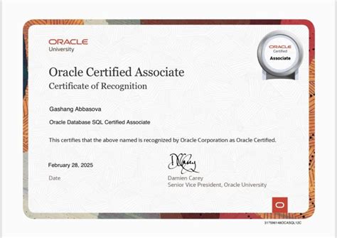 Oraclesql Oraclecertification Gashang Abbasova