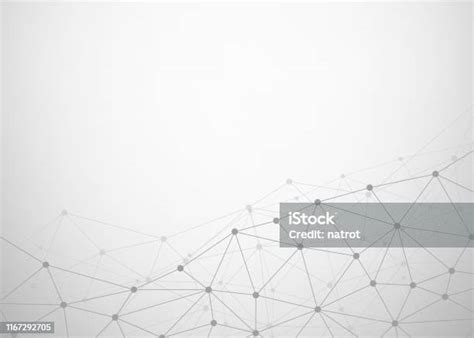 점과 선을 연결하는 추상 기술 배경 데이터 및 기술 개념 인터넷 네트워크 연결 로우 폴리곤 모델링에 대한 스톡 벡터 아트 및