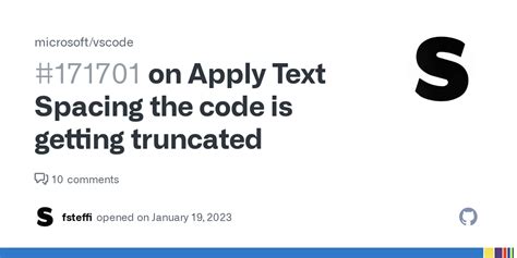 On Apply Text Spacing The Code Is Getting Truncated Issue Microsoft Vscode GitHub