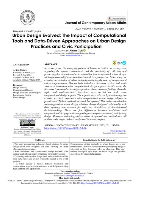 Pdf Urban Design Evolved The Impact Of Computational Tools And Data