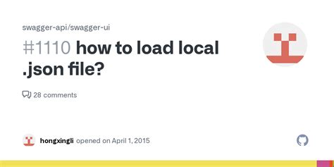 How To Load Local Json File Issue Swagger Api Swagger Ui GitHub