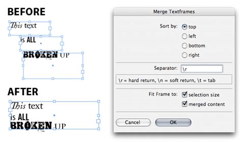 Merge Textframes Extension For Adobe Indesign With Plugin Script Adobe