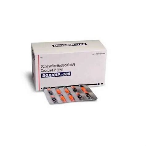 Doxicip 100 Mg Doxycycline Hydrochloride Capsules Ip At ₹ 180 Box In New Delhi