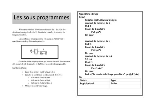 Sous Programme En Python