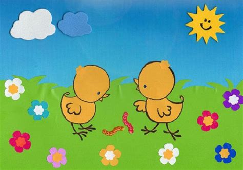 Картинка цыплята на лугу для детей